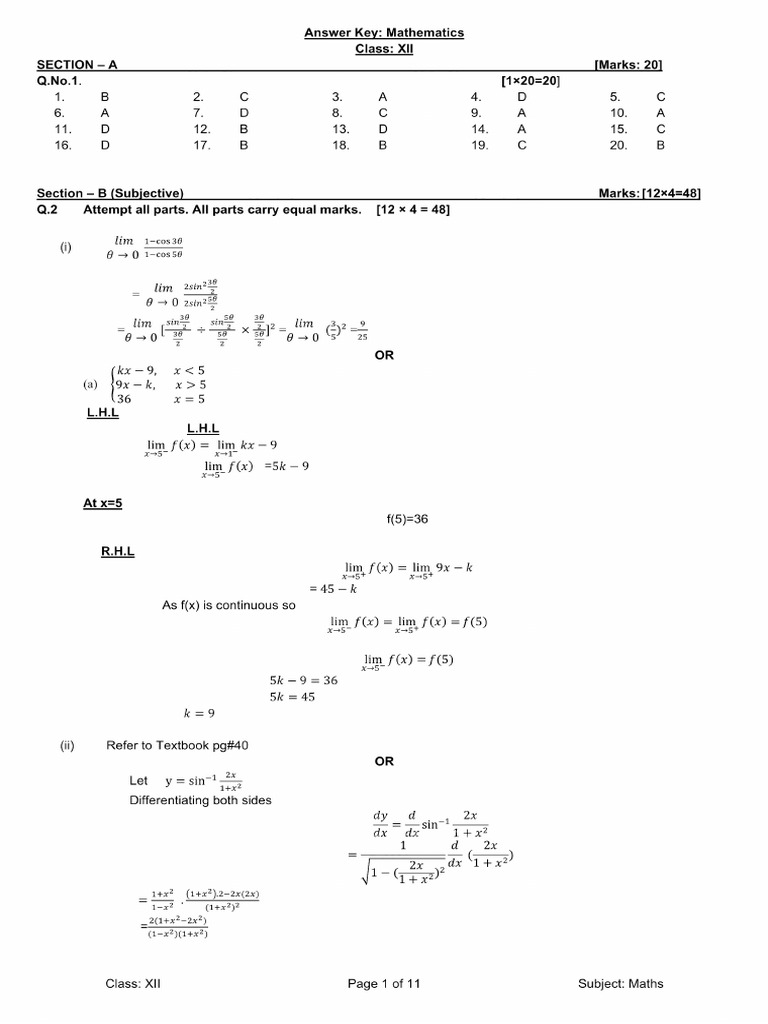 MATH-HSSC-II PREBOARD APS&C SOLUTION-2025 - Organized | PDF