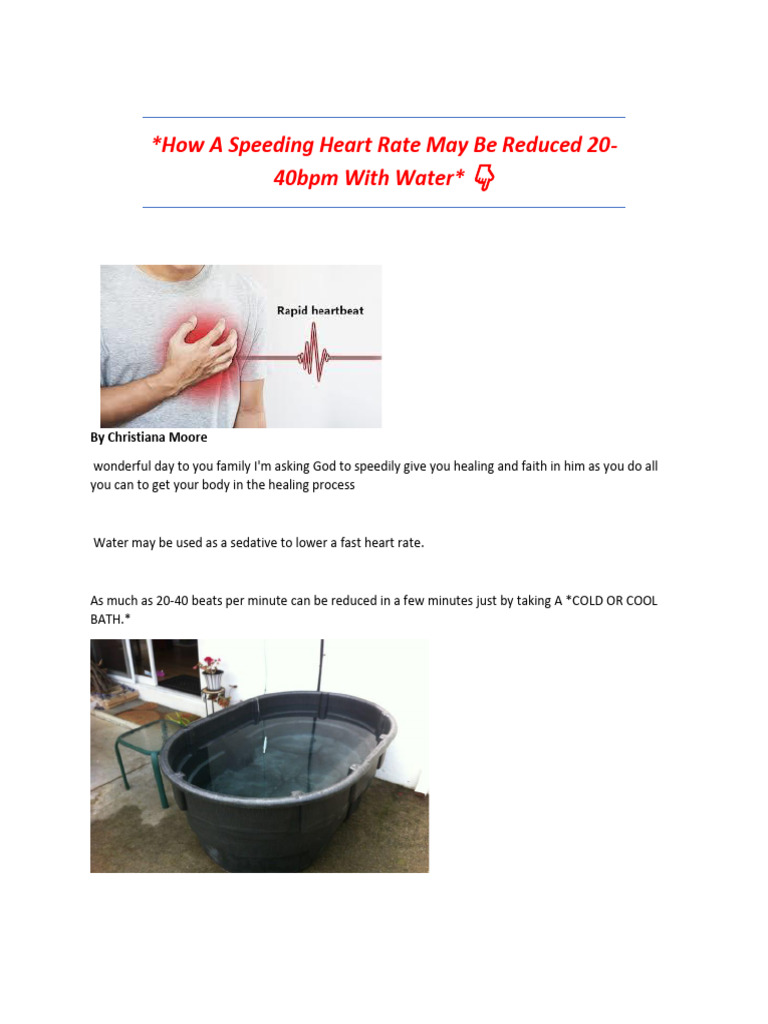 Reduce Heart Rate 20-40 BPM with Water | PDF
