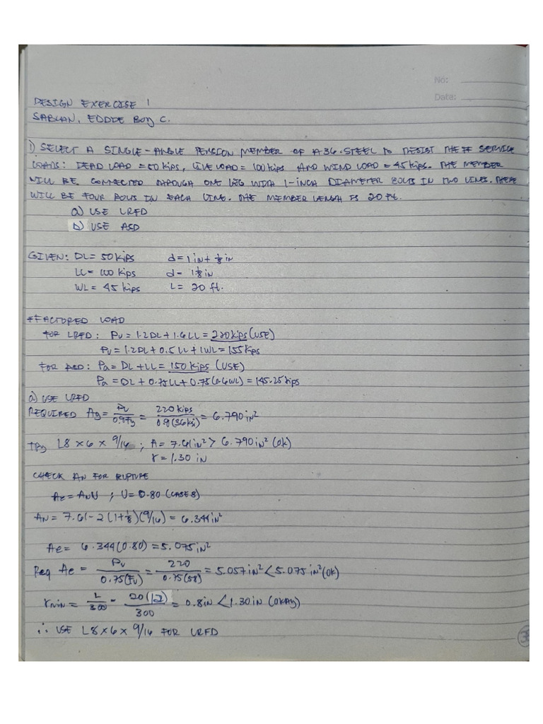 DESIGN EXERCISE 1 - | PDF