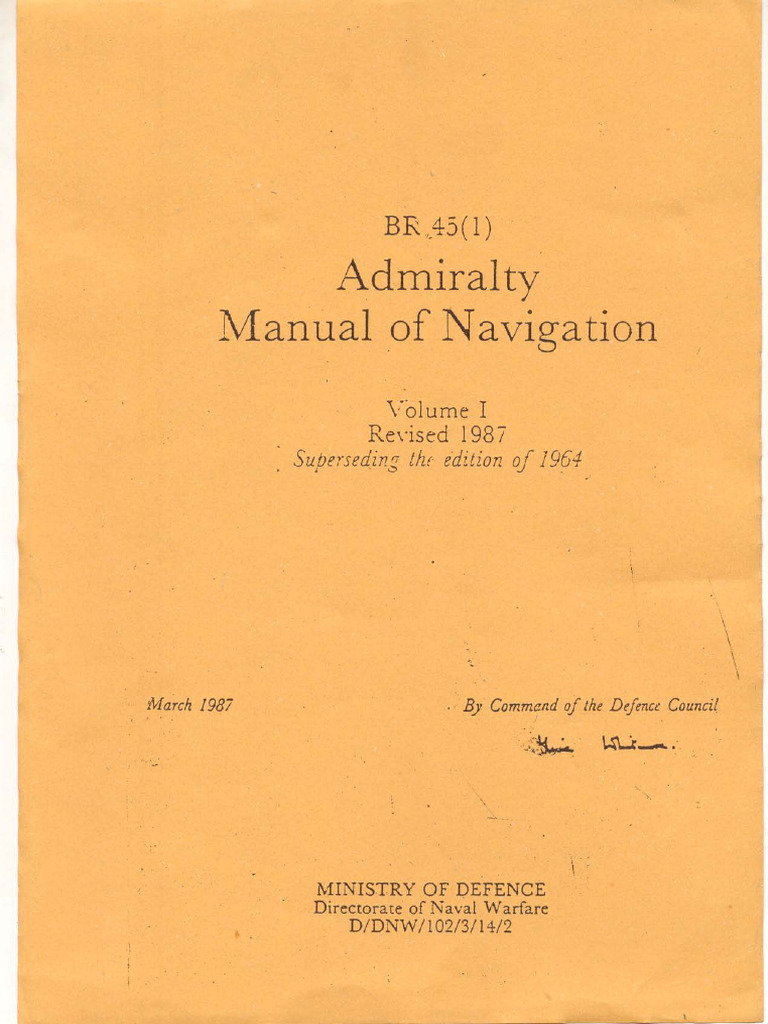 Admiralty Manual of Navigation 1987 | PDF