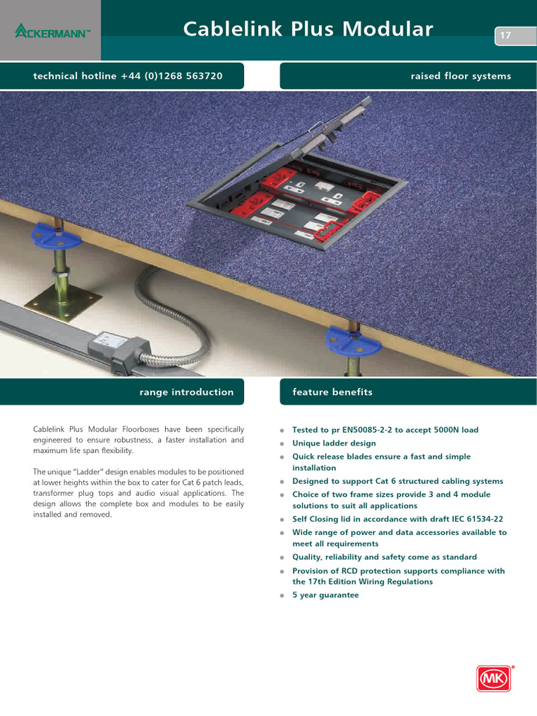 Cablelink Plus Modular Floorbox | PDF | Electrical Connector | Electronics