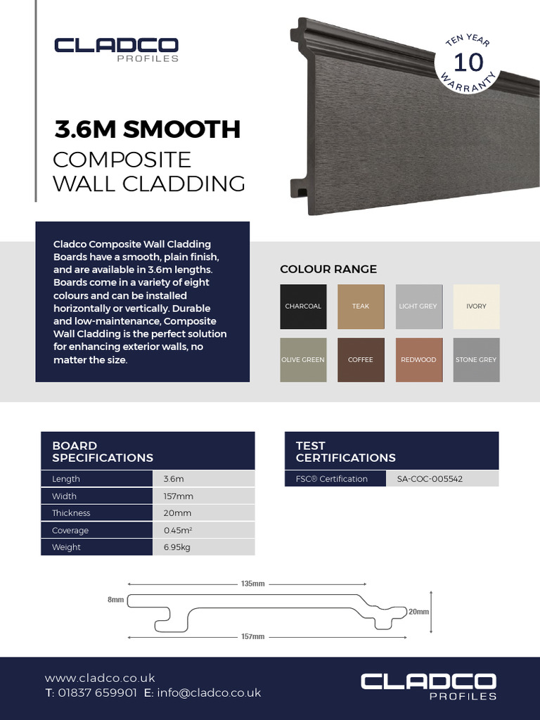 composite_cladding_datasheet | PDF | Composite Material | Materials