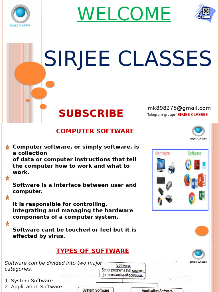 COMPUTER SOFTWARE Hardware Notes | PDF | Programming | Computer Program
