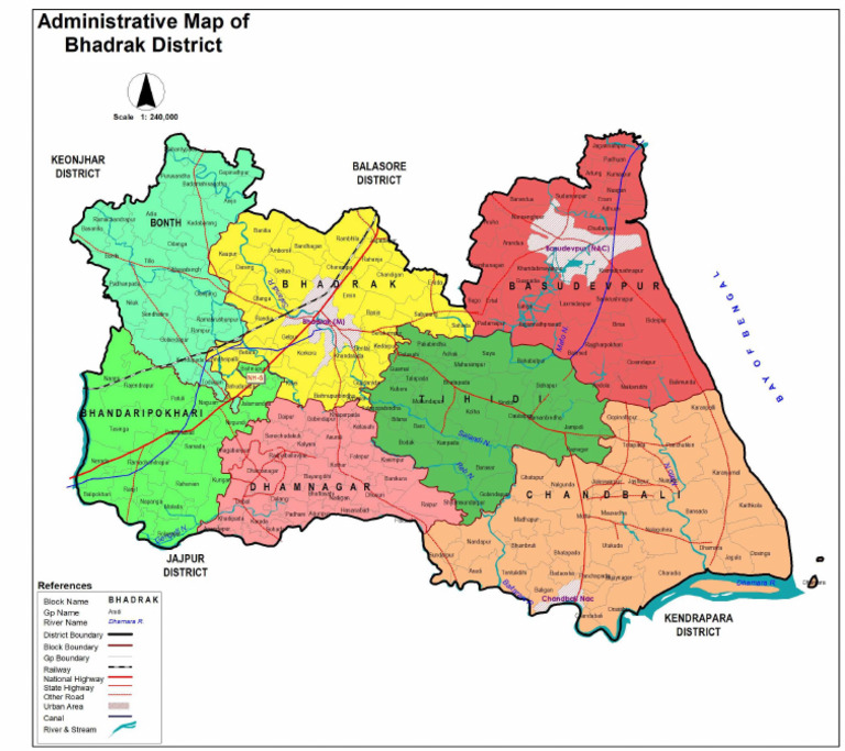 Bhadrak Adminstrative Map | PDF