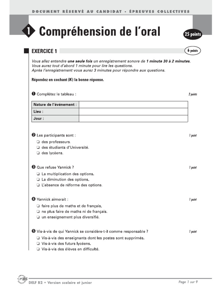 3 Comprehension Orale | PDF