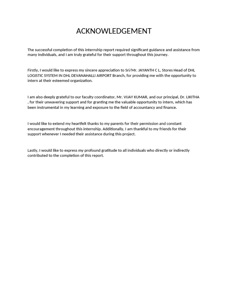 ACKNOWLEDGEMENT | PDF