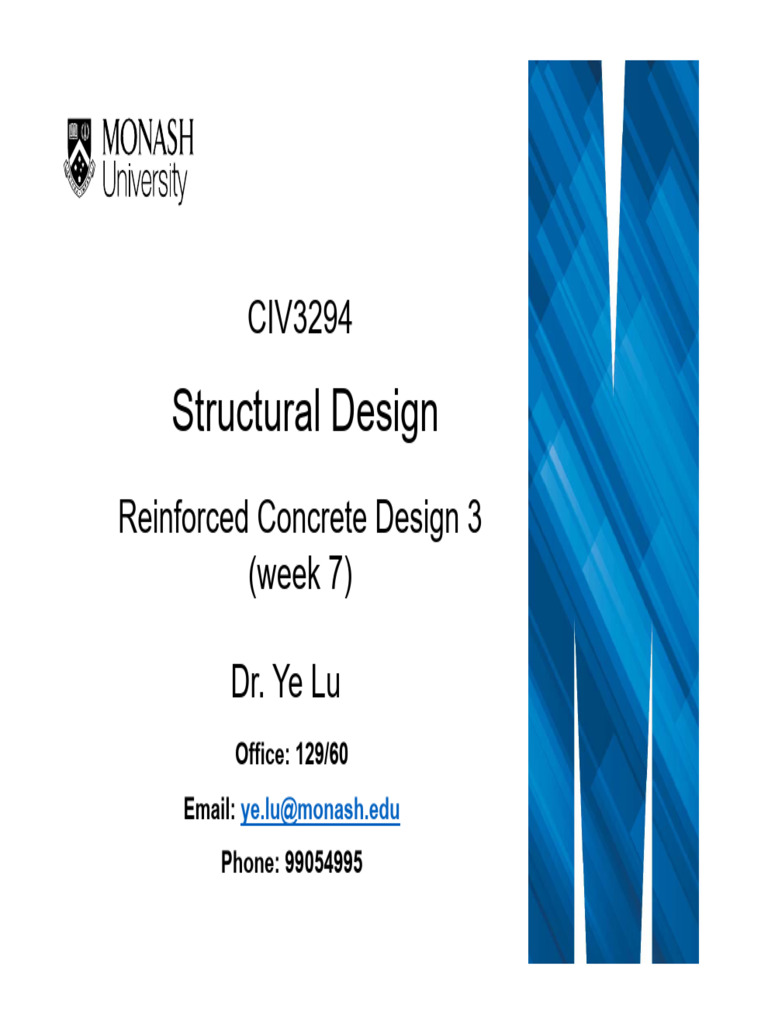 CIV3294 W07 RC Design Lecture 3 - Full PDF | PDF | Beam (Structure ...