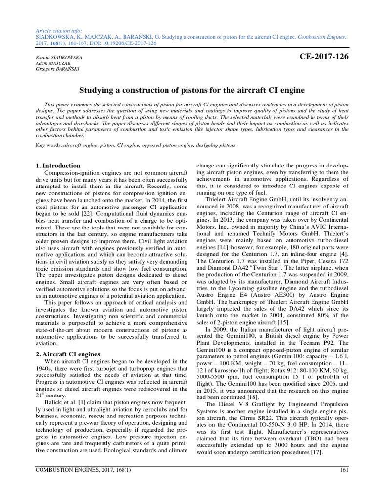 Studying A Construction of Pistons | PDF | Piston | Engines