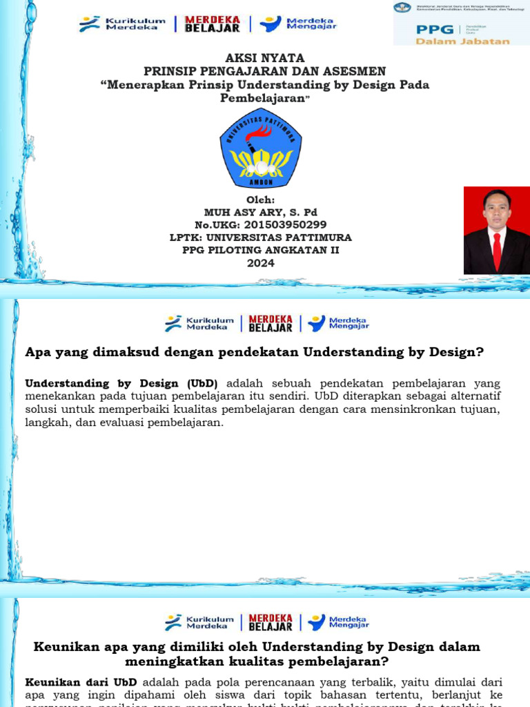 AKSI NYATA PENERAPAN PRINSIP UbD DALAM PEMBELAJARAN | PDF