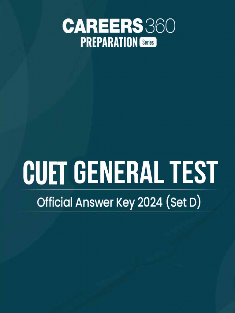 CUET General Test Official Answer Key 2024set - D | PDF