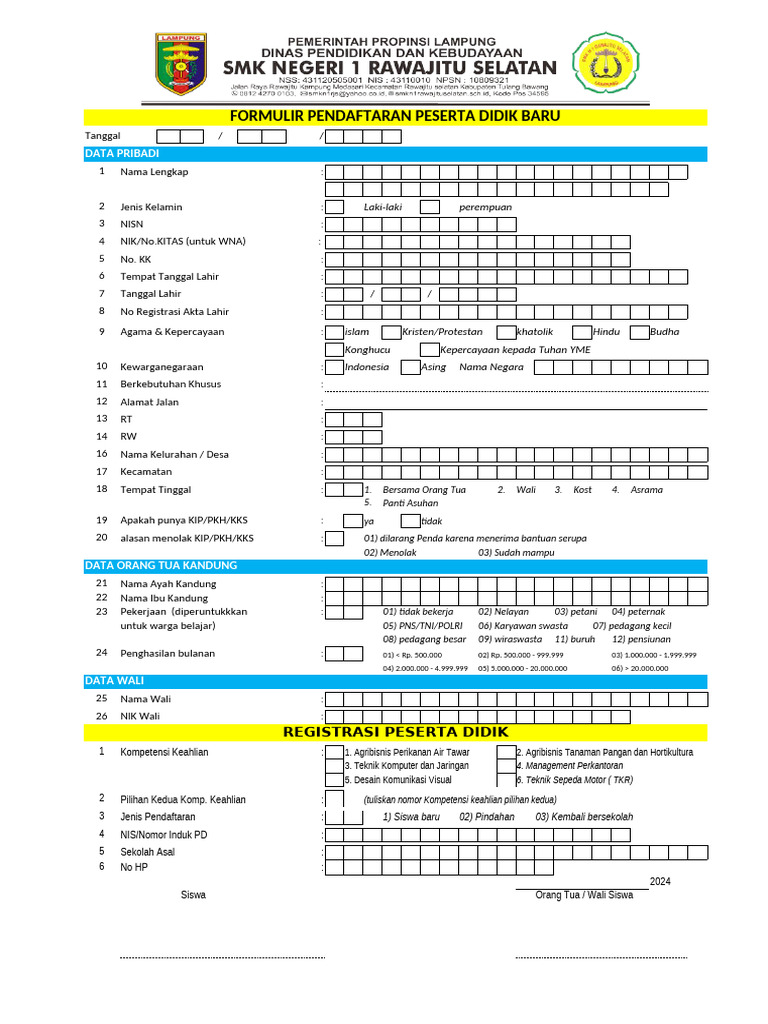 Formulir PPDB | PDF