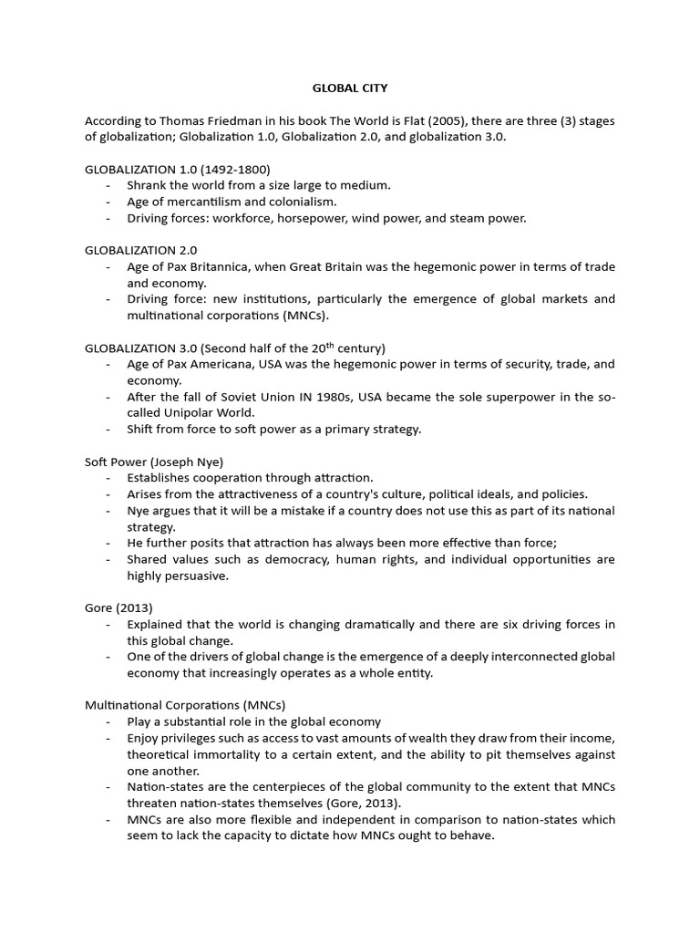 Global City and Global Demography | PDF | Human Migration | Demography