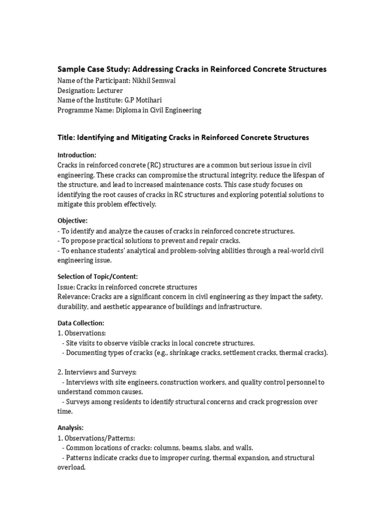 Civil_Engineering_Case_Study | PDF | Concrete | Reinforced Concrete