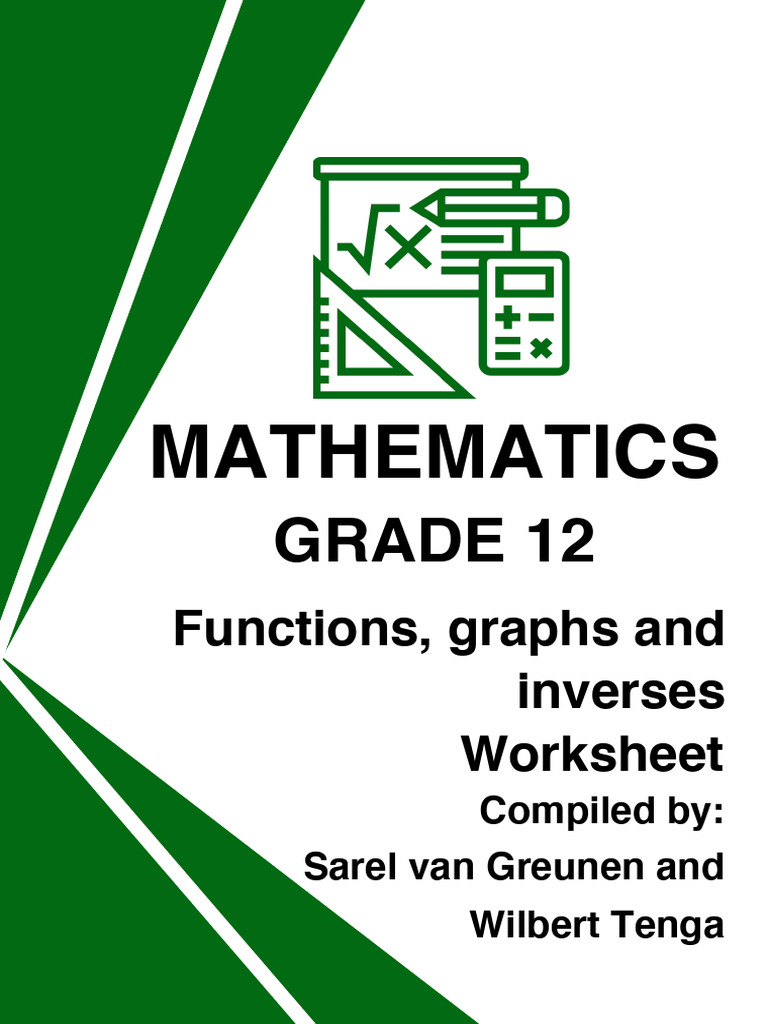 Maths GR 12 Functions Graphs and Inverses Worksheet Platform | PDF ...