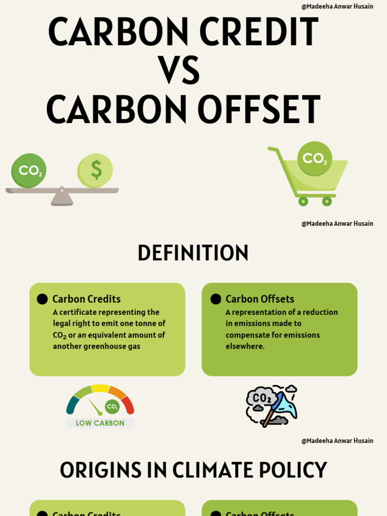 Carbon Credit Vs Carbon Offset | PDF | Climate Change | Climate Change ...