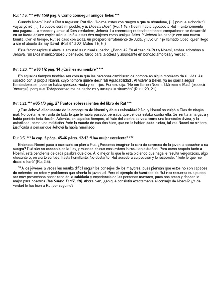 Puntos Rut | PDF | Rut (figura bíblica) | Libro de rut
