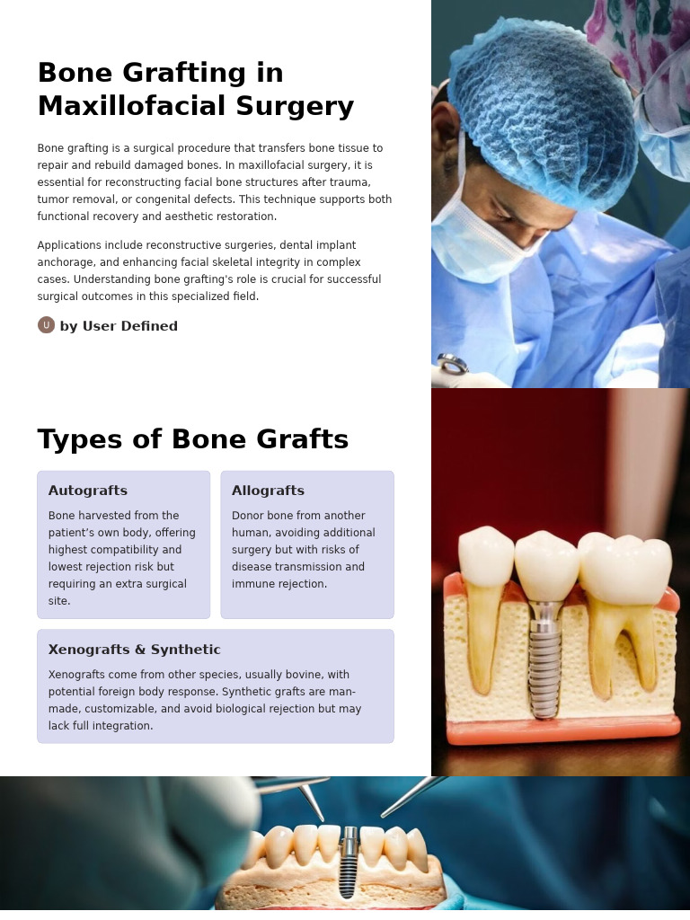 Bone Grafting in Maxillofacial Surgery | PDF | Surgery | Dental Implant