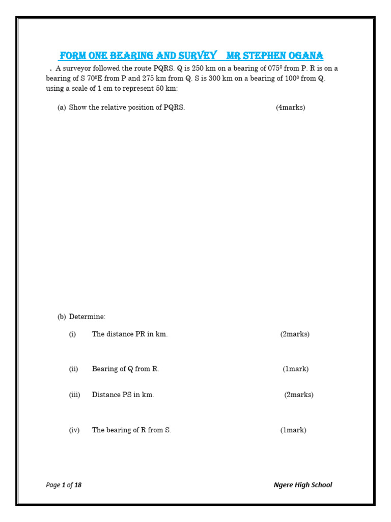 1.22. Bearing and Survey | PDF | Surveying