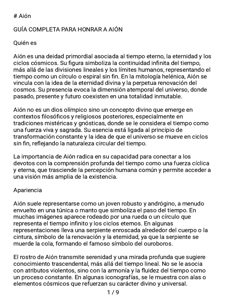 Aión | PDF | Meditación | Rituales