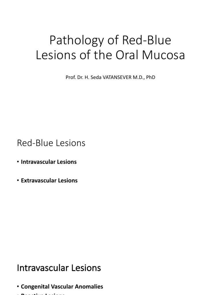 Oral Mucosa Red-Blue Lesions Guide | PDF | Anemia | Clinical Medicine