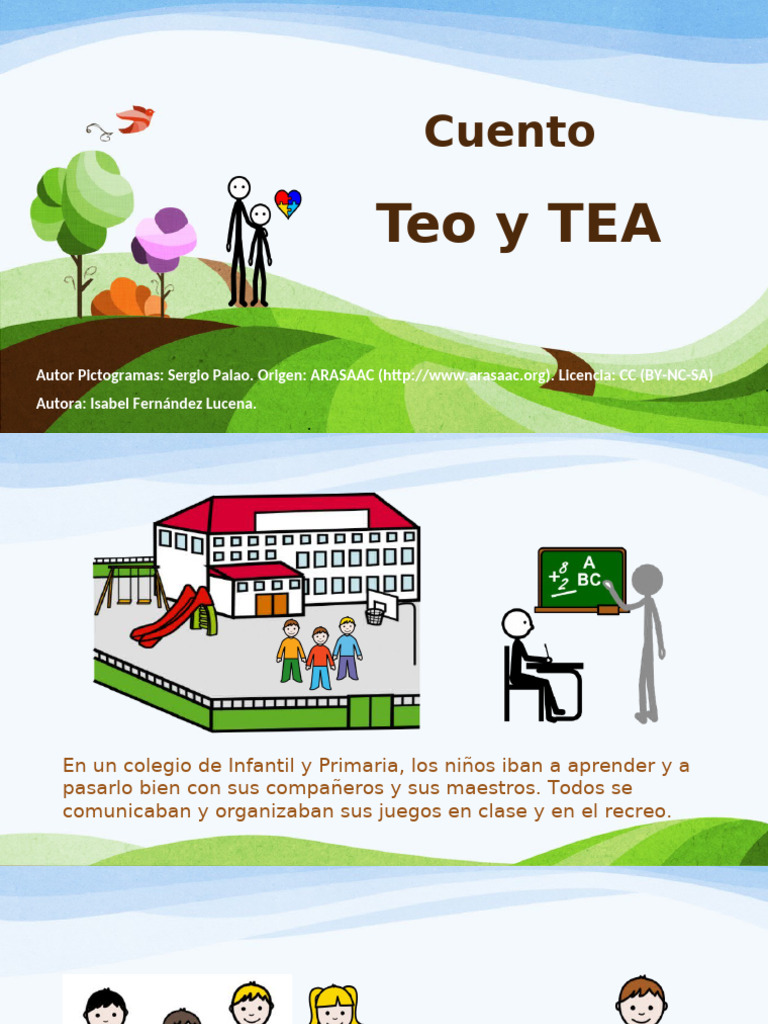 CUENTO Teo y TEA Presentación Power Point | PDF | Autismo | Cognición