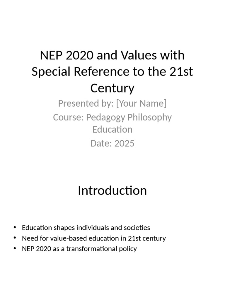 NEP 2020 Presentation | PDF