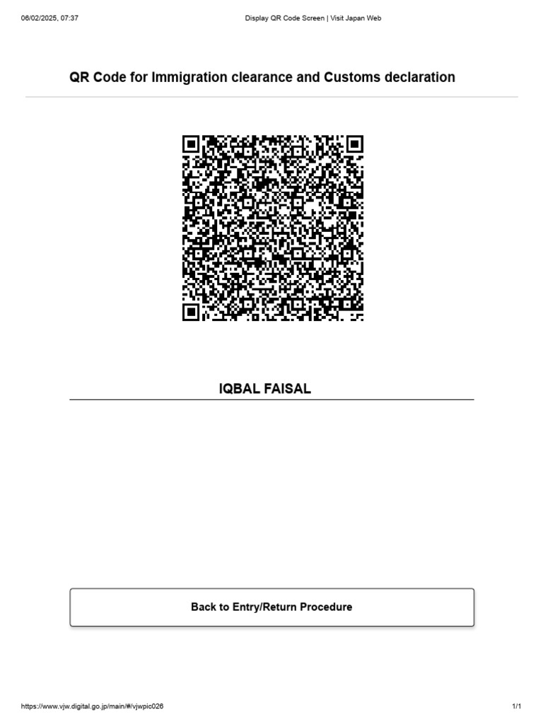 Display QR Code Screen - Visit Japan Web | PDF