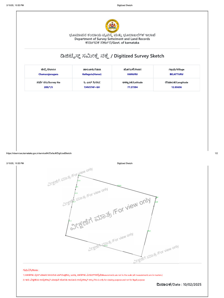 Survey Sketch | PDF