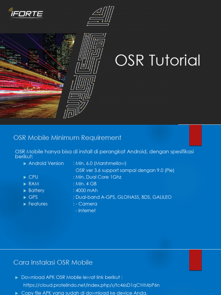 User Manual OSR Mobile | PDF