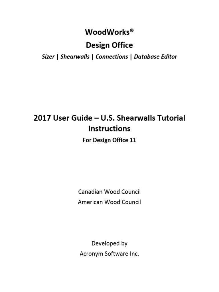 Shearwalls US Tutorial Instructions | PDF | Framing (Construction)