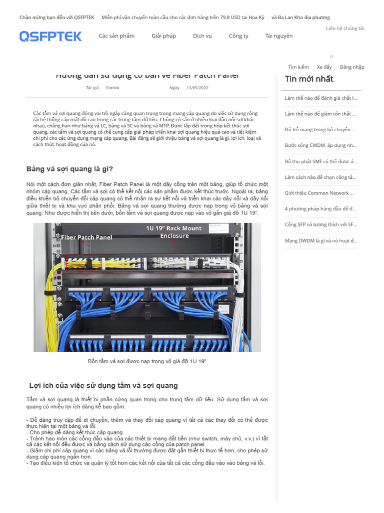 Hướng Dẫn Sử Dụng Cơ Bản Về Fiber Patch Panel | PDF