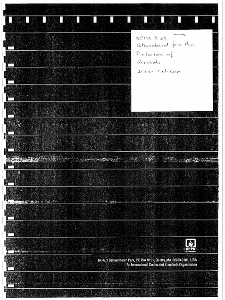 NFPA232 Standard For Protection of Records | PDF