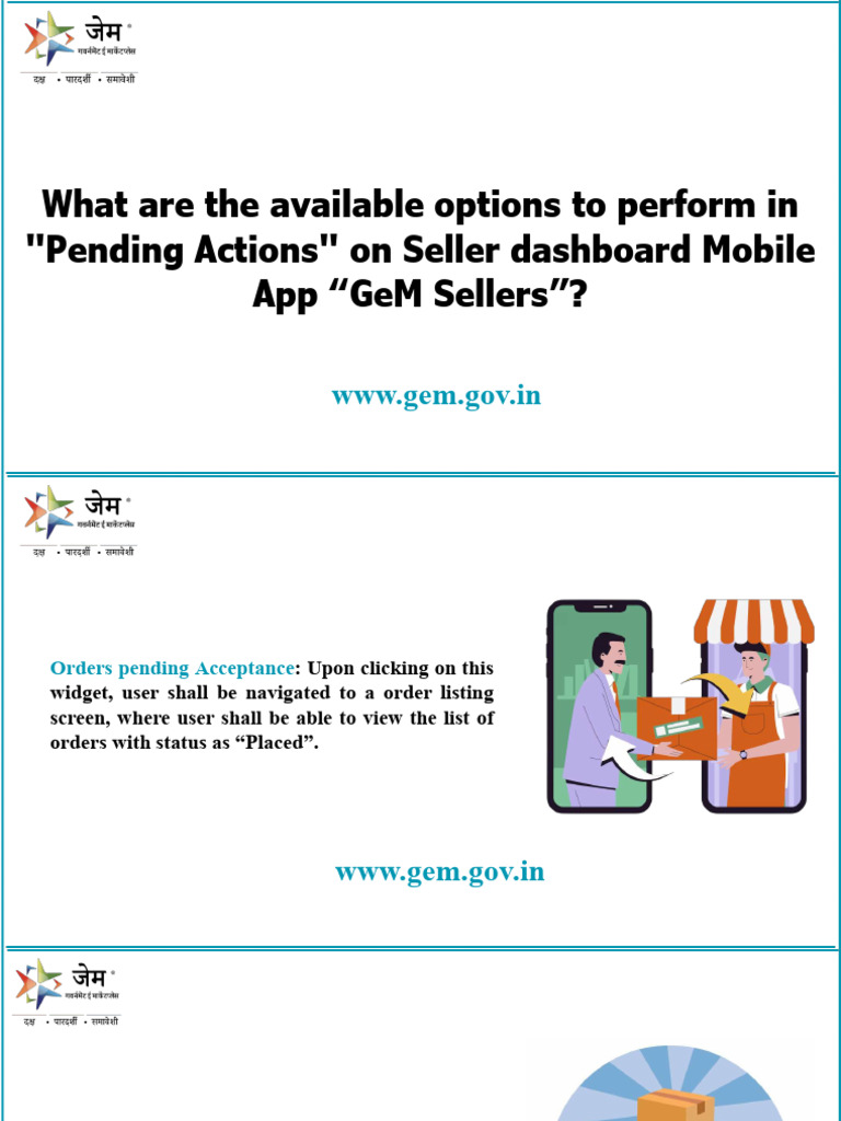 What Are The Available Options To Perform in Pending Actions On Seller ...