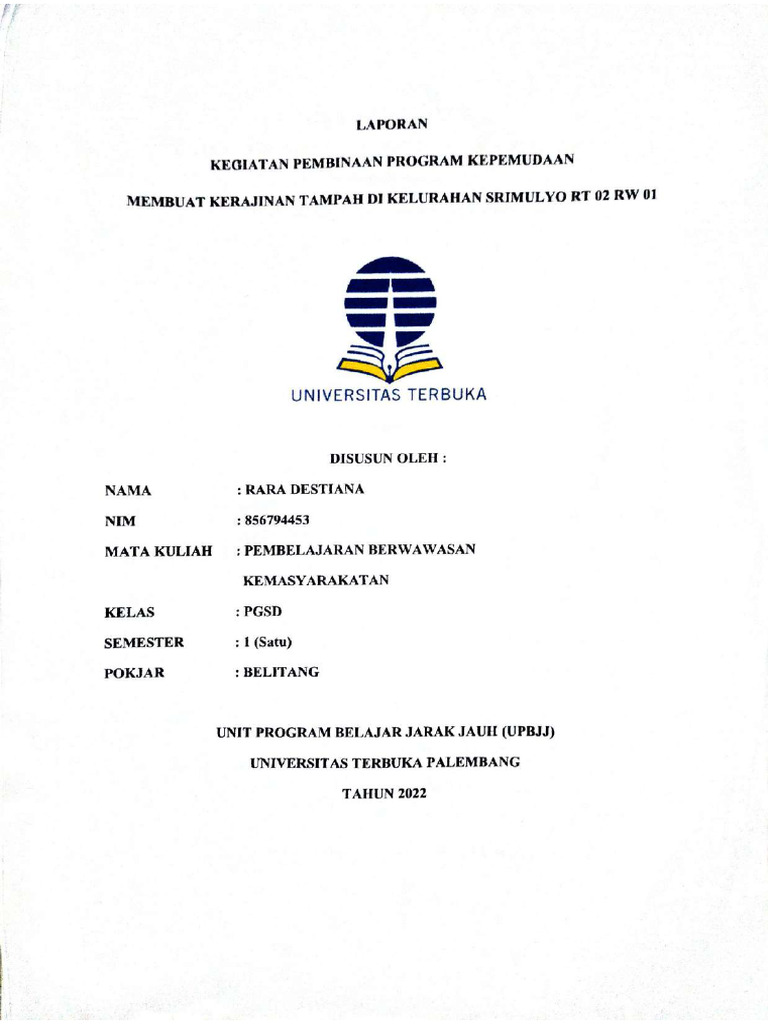 Laporan PBK Rara Destiana_compressed | PDF