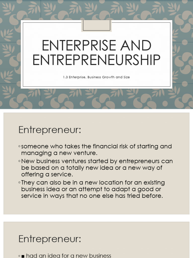 Lesson 2 Entrepreneurship | PDF