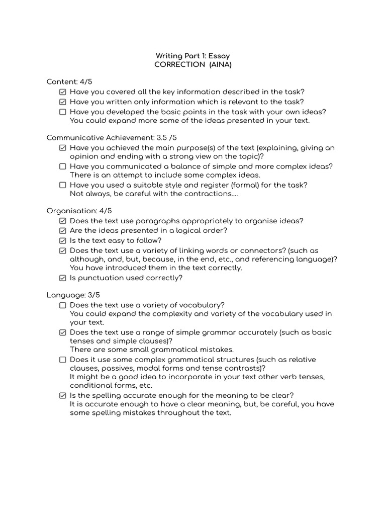 CORRECTION. Monday Class. Writing Part 2 - Story - Documentos de Google ...
