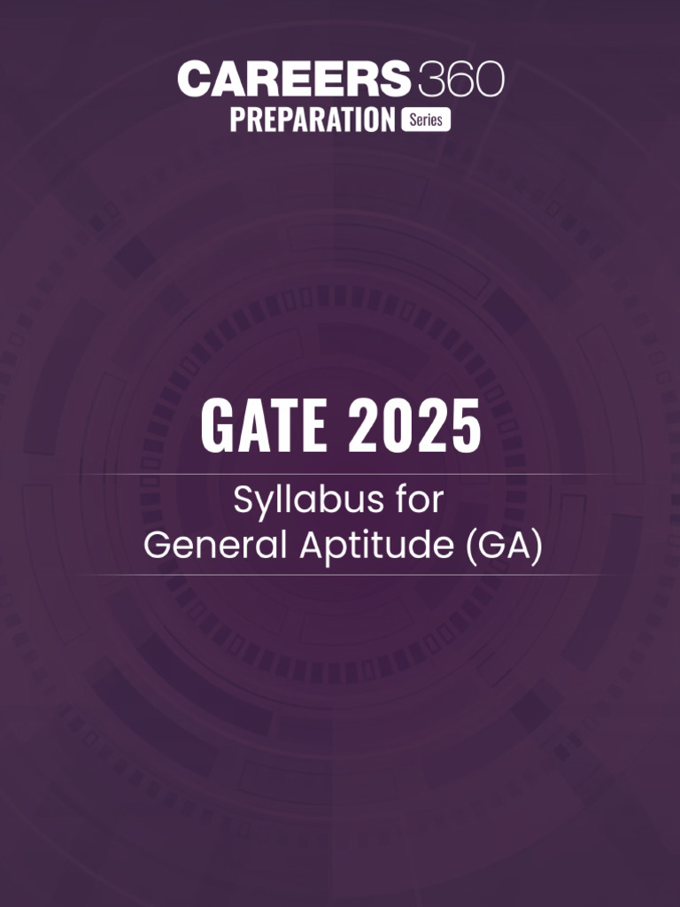 GATE 2025 General Aptitude Syllabus | PDF
