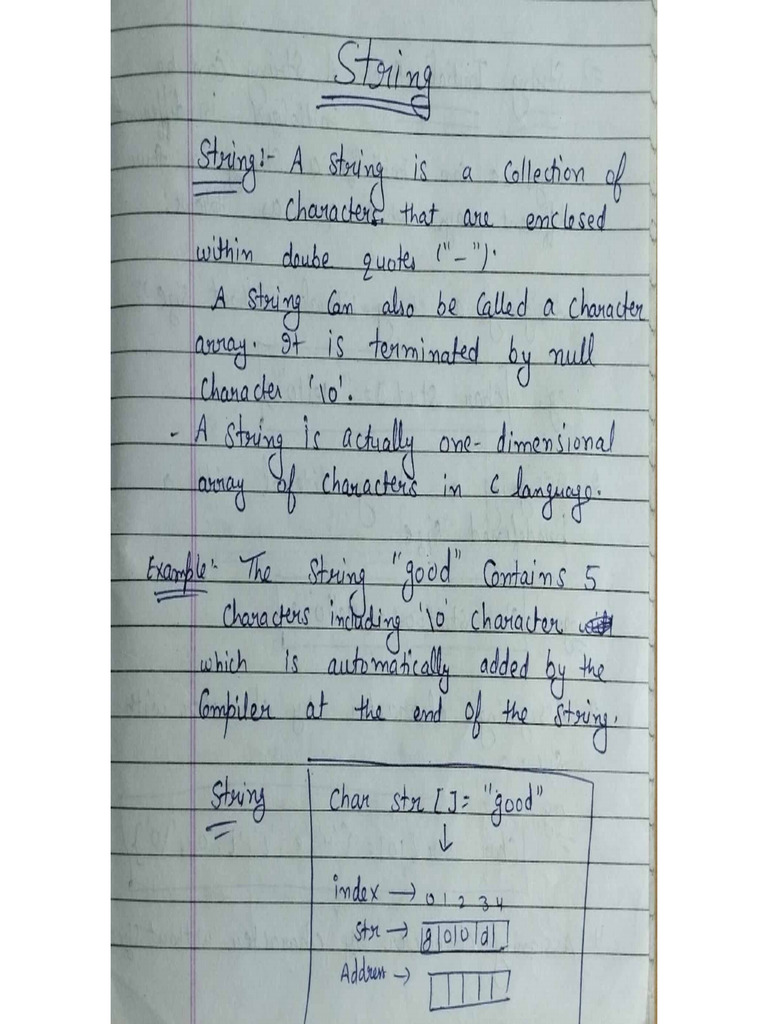 String and Unit-4 (PPS) | PDF