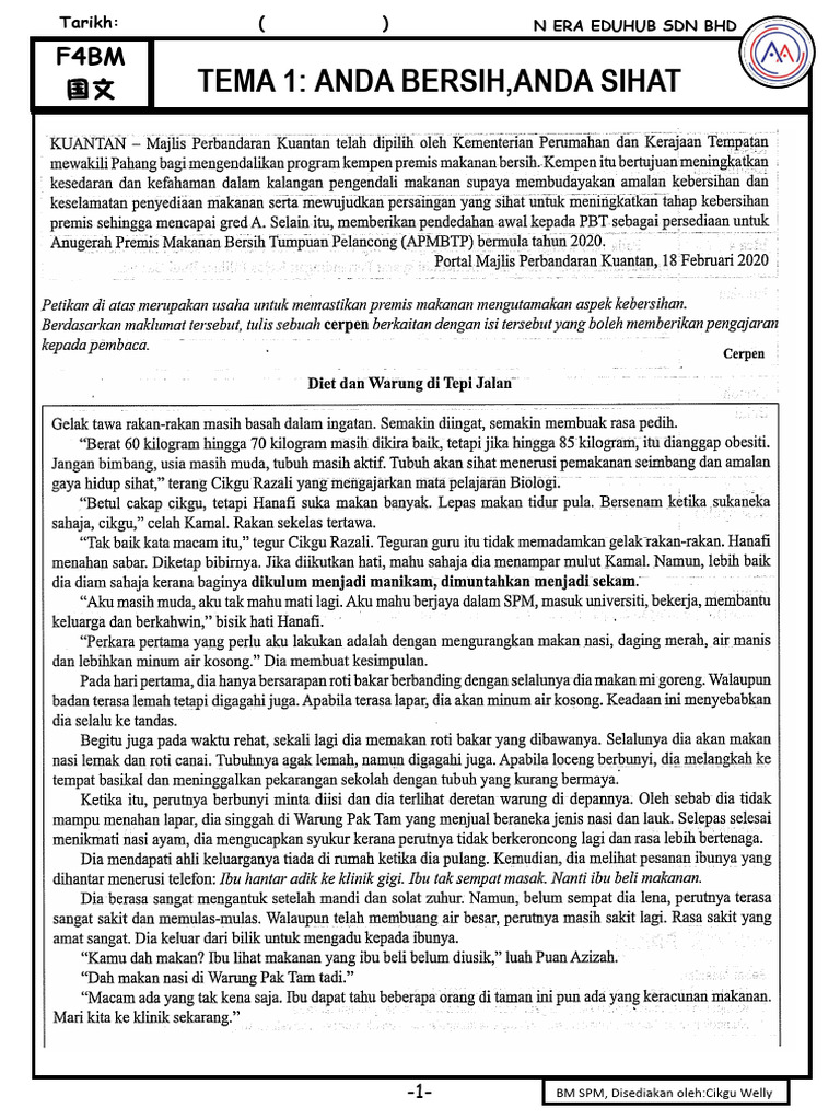 F4 BM Spm-Karangan Mesti Baca | PDF