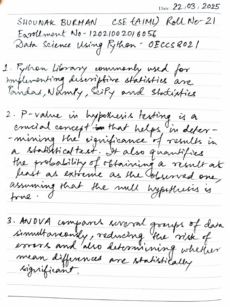 Shounak Burman CSE(AIML) Roll-21 12021002016056 | PDF