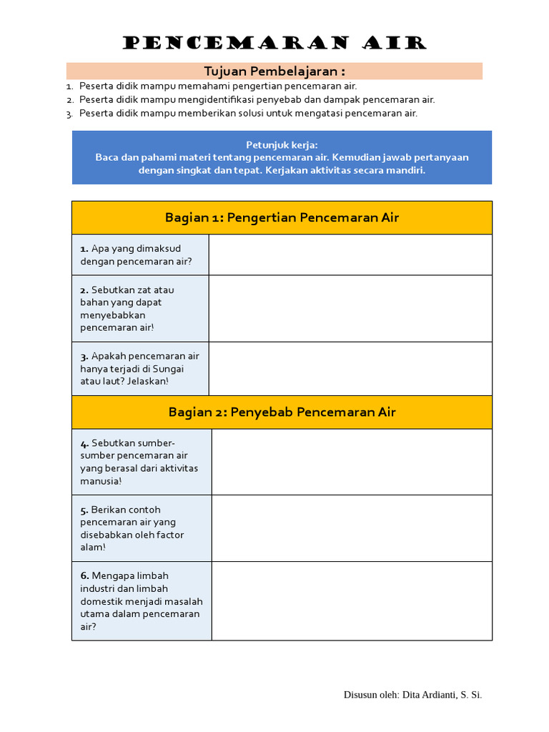 LKPD Pencemaran Air | PDF