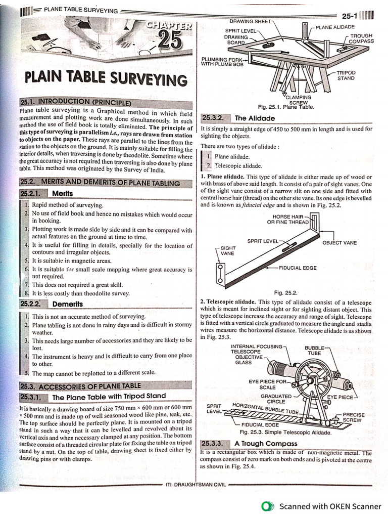 Plain Table Surveying | PDF