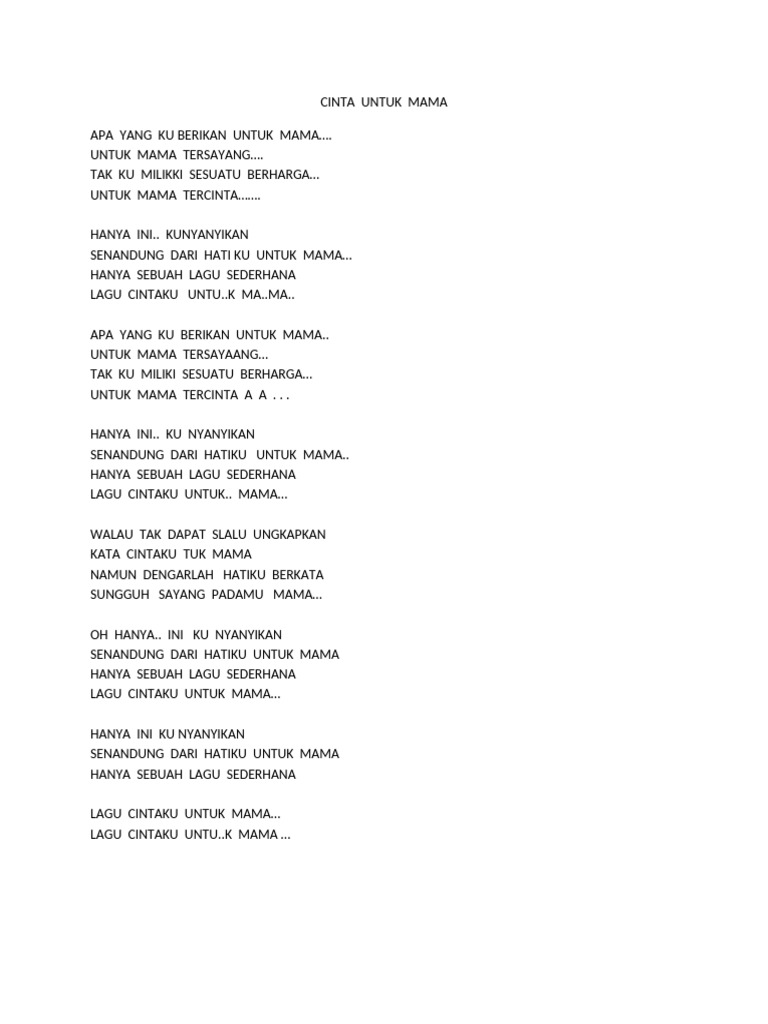 Cinta Abadi untuk Mama Tercinta | PDF