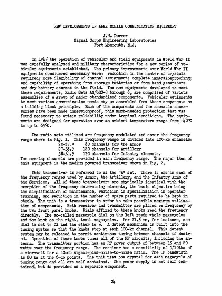 New Developments in Army Mobile Communication Equipment-Ykh | PDF ...