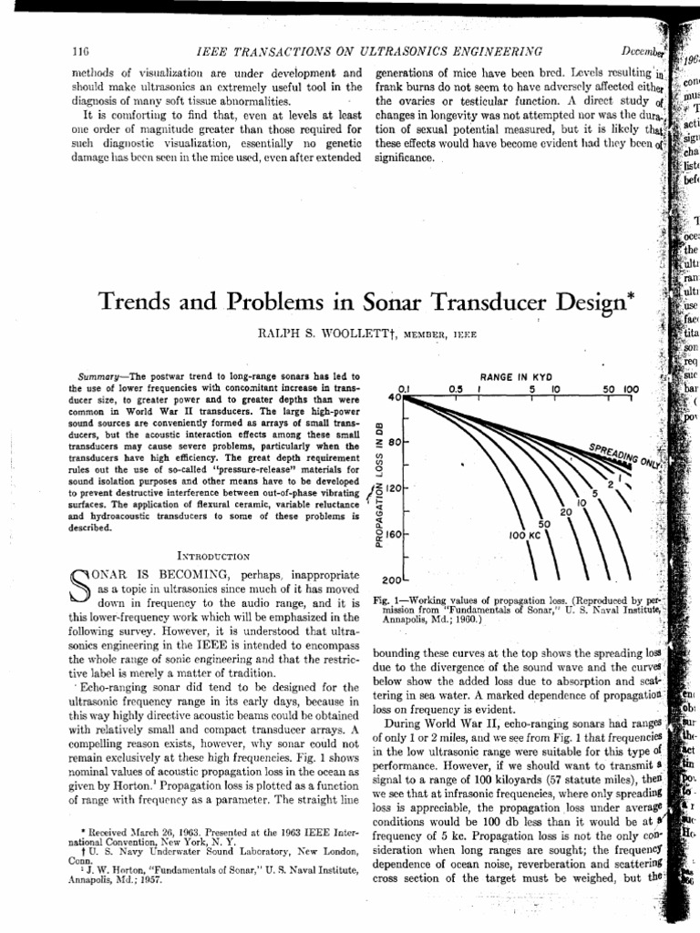 Trends and Problems in Sonar Transducer Design-hbV | PDF | Sonar ...