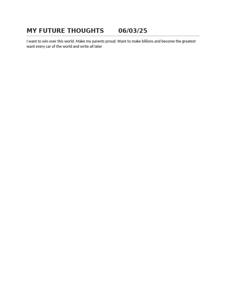 My Future Thoughts 06 | PDF