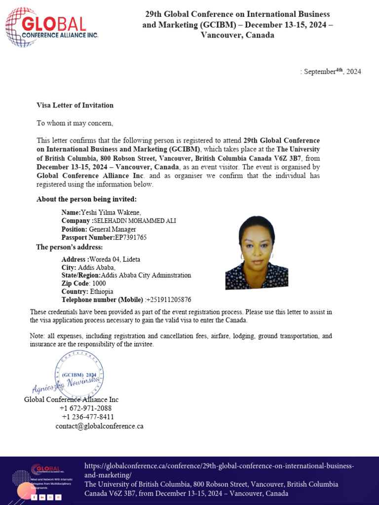 Invitiation Yeshi Yilma Wakene | PDF