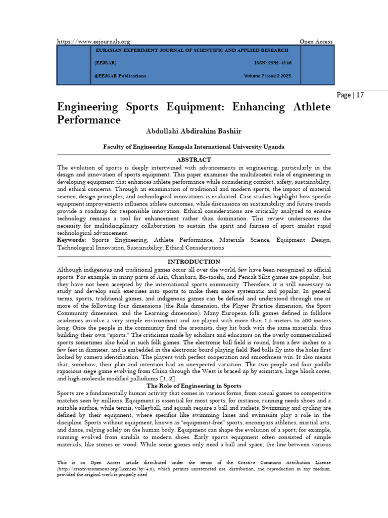 Engineering Innovations in Sports Equipment | PDF | Sustainability | Sports