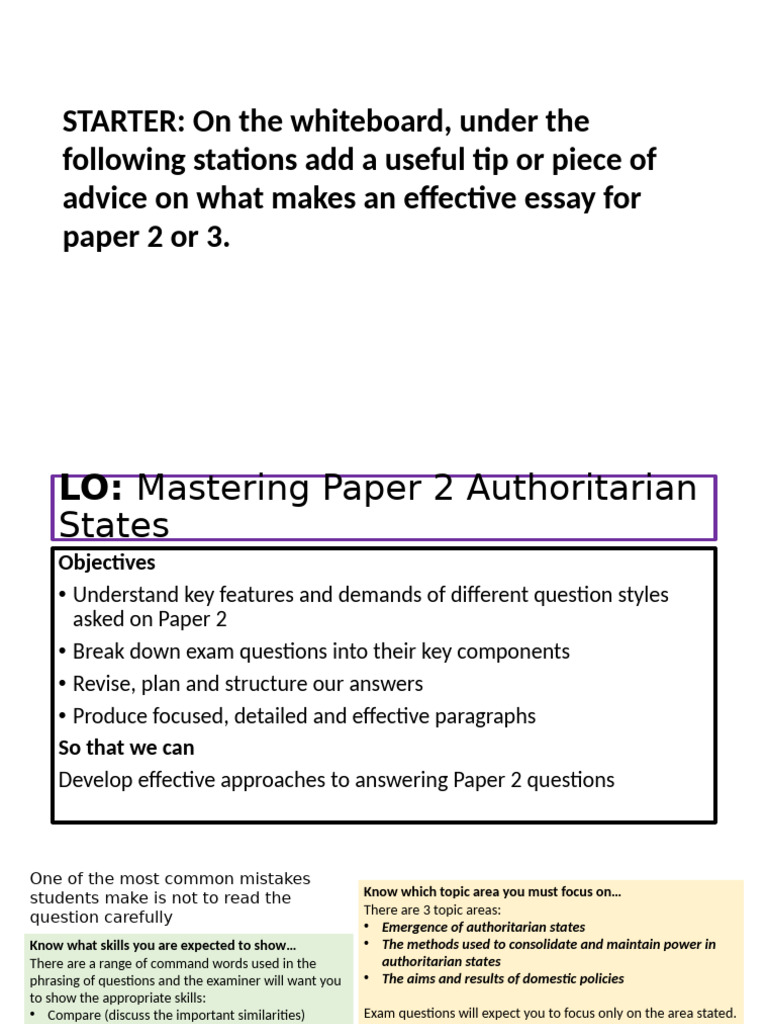 Master Class On Authoritarian States | PDF | Authoritarianism | Essays