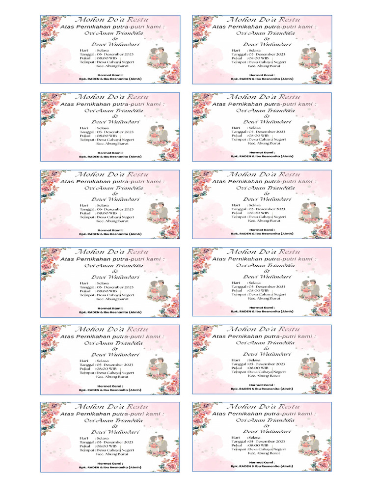 Undangan Sabun | PDF